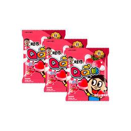 WANT WANT 【Value Pack】QQ Yogurt Peach Fruit Gummies, 0.63oz*3 | Yami