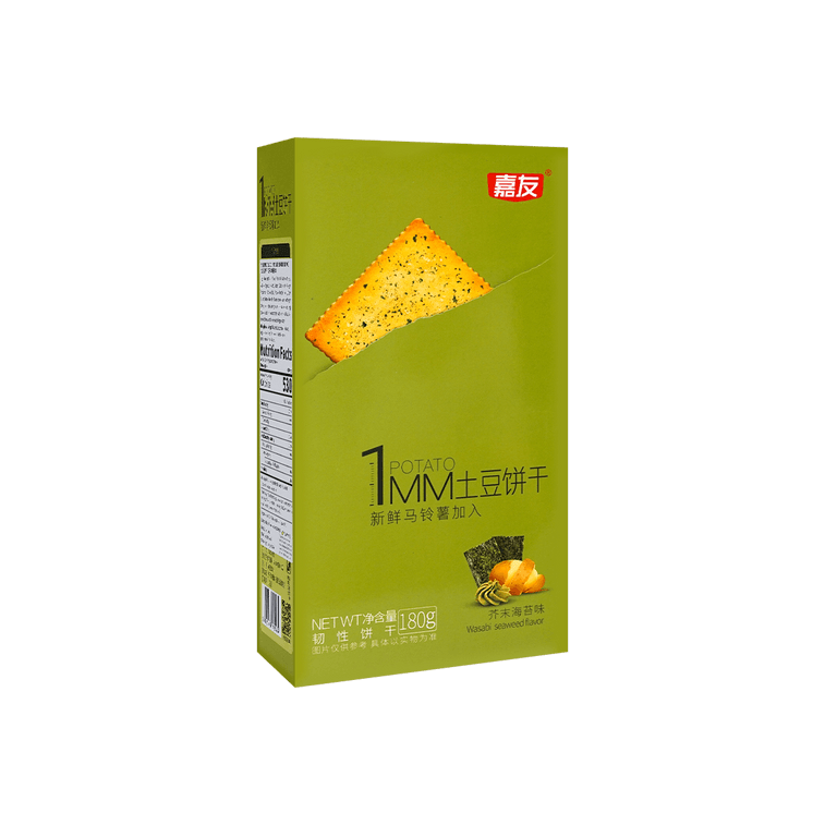 JIAYOU 1MM potato crackers Mustard seaweed flavor 180g | Yami