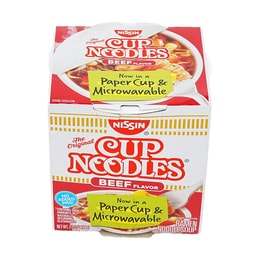 NISSIN Original Beef Flavor Cup Noodles - Instant Noodles, 2.25oz | Yami