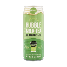 EVERGREEN Bubble Milk Tea Green Tea with Boba Pearl 16.2oz | Yami