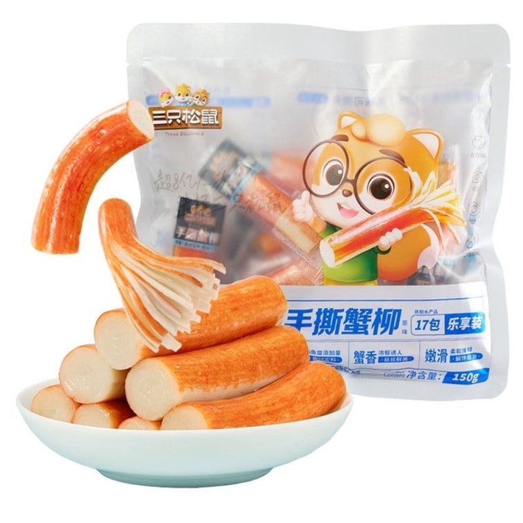 Hand-torn crab sticks, original flavor, ready-to-eat crab sticks, crab ...
