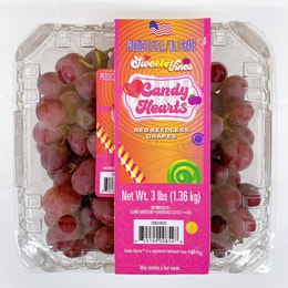 Candy Hearts Red Seedless Grapes 3lb/box | Yami