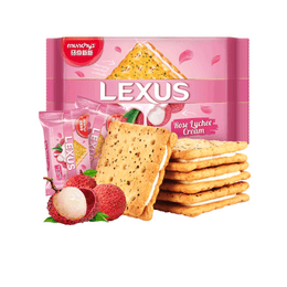 Rose and lychee flavored sandwich biscuits, snacks, snacks, 190g*1 bags ...