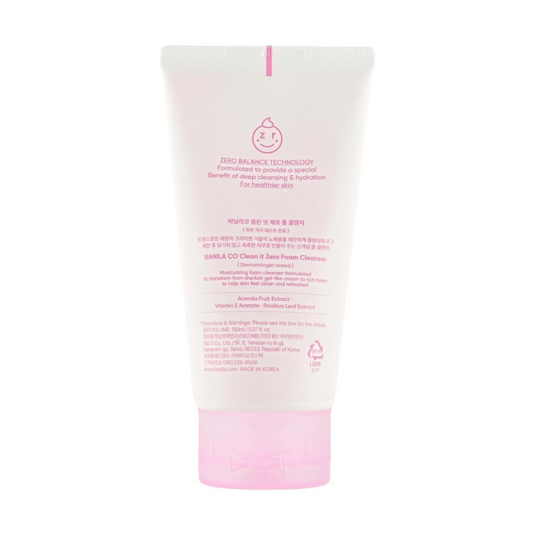 BANILA CO. Clean it Zero Foam Cleanser, 5.07 fl.oz. | Yami