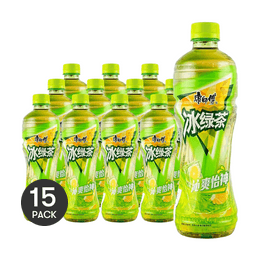 MASTER KONG Iced Lemon Green Tea , 16.9 fl oz *15【15 Packs】 | Yami