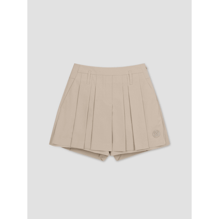 Pleats Shorts-Beige Beige / M 0