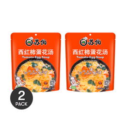 SUBO Tomato & Egg Soup - Freeze-Dried Instant Soup, 1.12 oz*2【2 Packs ...