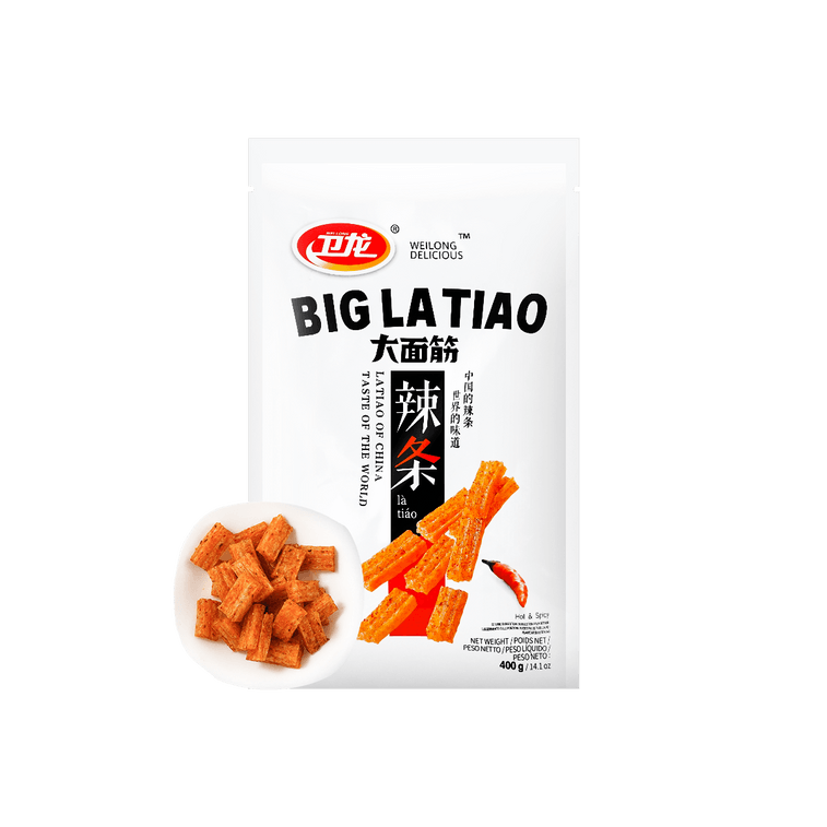 WEILONG Big Latiao - Spicy Sichuan Wheat Snack, 14.1oz | Yami