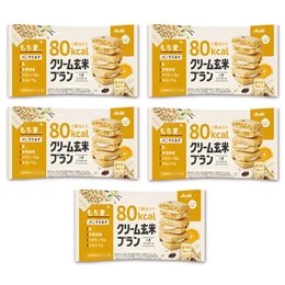 【日本直邮】ASAHI朝日 玄米系列 80卡香草牛奶夹心饼干54g*5包【超值组合】 | 亚米