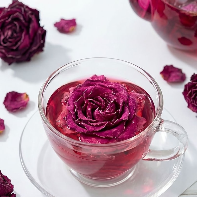 First Flush Splash Ink Red Rose Tea Large Bloom Hot and Cold Brew Gift ...