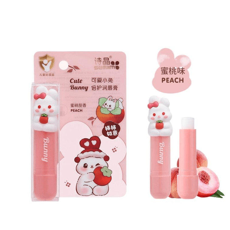 Shijing Cute Rabbit Children's lipstick 3.6g (peach flavor) 1 piece 0