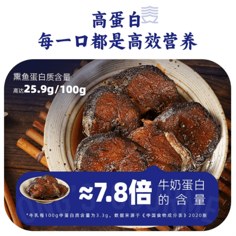 San Guan Six-Code Head Shanghai Specialty Ningbo-Style Smoked Fish 200g ...