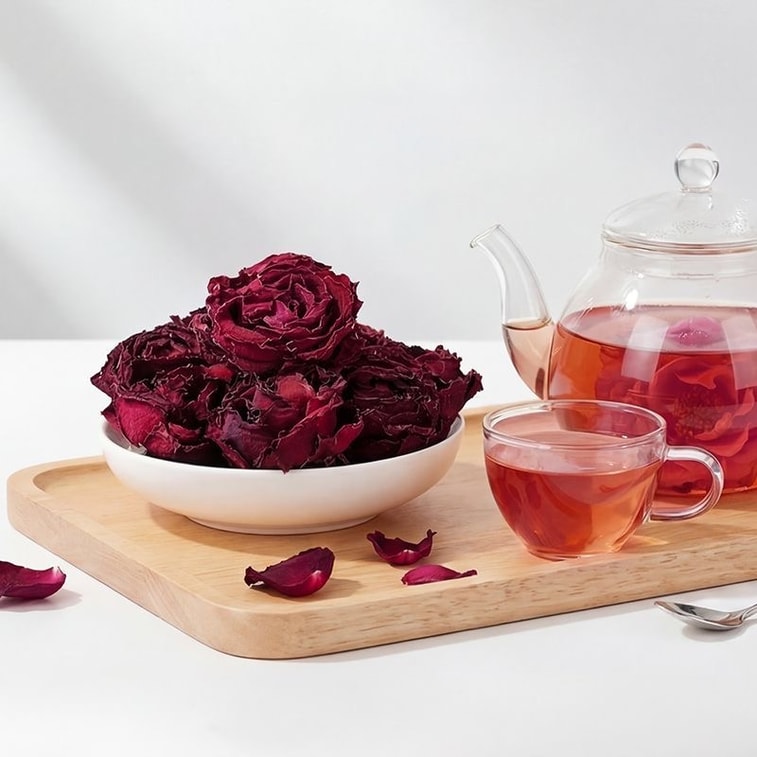 First Flush Splash Ink Red Rose Tea Large Bloom Hot and Cold Brew Gift ...