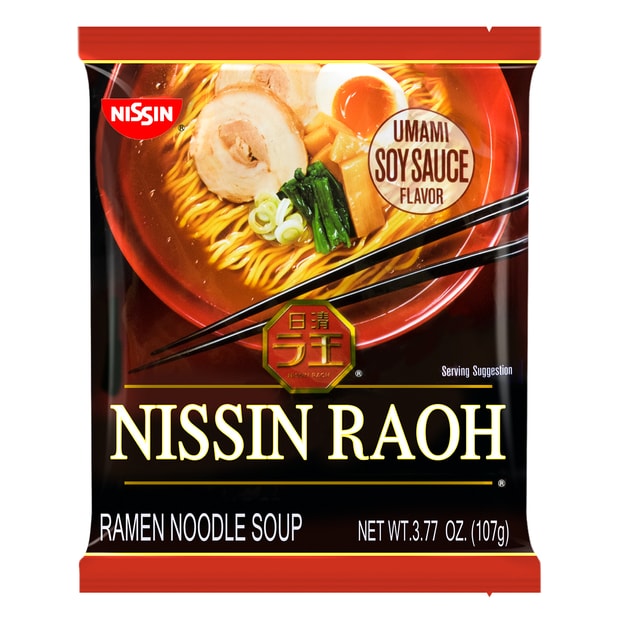 Nissin Raoh Ramen Noodle Soup Soy Sauce Flavor 107g