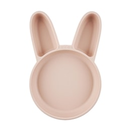 ROCOU Baby Silicone Plate Feeding Plate Rabbit Dreaming Pink 12.0 in x ...