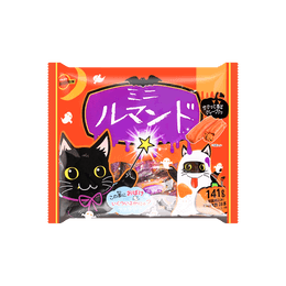 BOURBON Japanese Spooky Mini Rumando Chocolate Crepe Cookies, 4.97oz | Yami