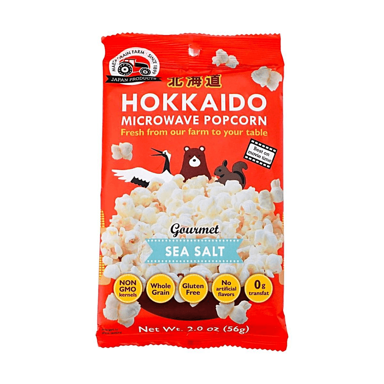 Hokkaido Microwave Popcorn, Sea Salt Flavor, 2 oz【Non GMO】【Whole Grain ...