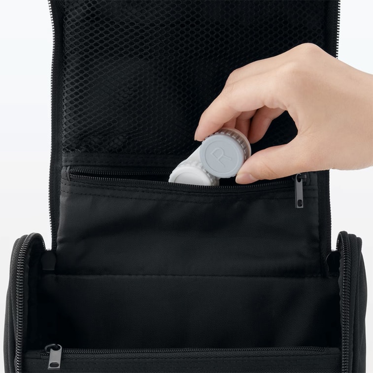 Polyester Hanging Toiletry Case Medium Black 1pc 3