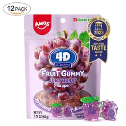 Amos Sweets AMOS 4D Gummy Fruit Filled Candy Fruit Snacks Juicy Burst ...