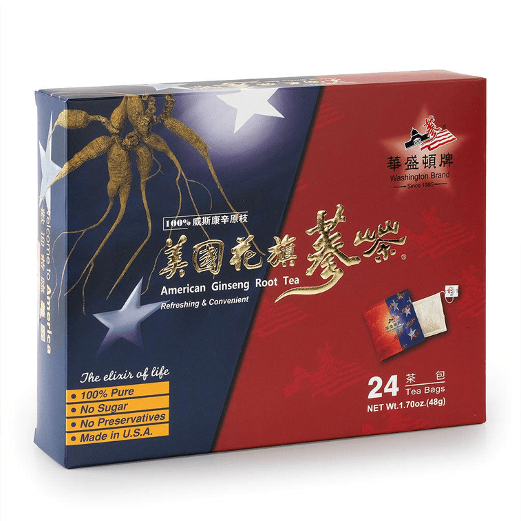 WHF Washington Brand American Ginseng Root Tea 24bags 0