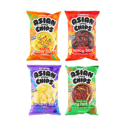 CALBEE ASIAN-STYLE Potato Chips, Chinese-Style Hot Pot+Thai Yellow ...