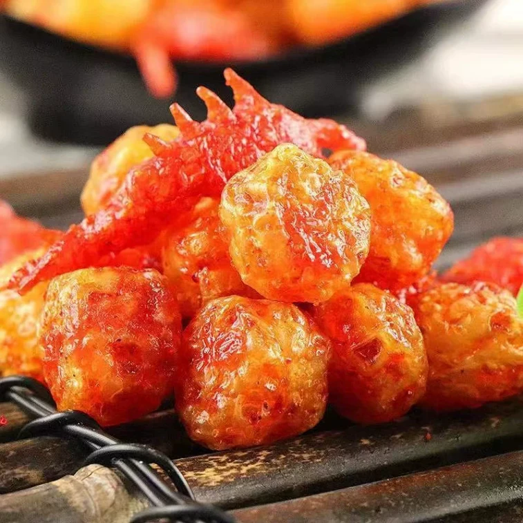 Shrimp fish egg spicy strips childhood campus nostalgic spicy snacks to ...
