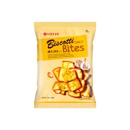 LOTTE Korea Biscotti Crispy Bread Garlic Flavor,2.46 oz | Yami