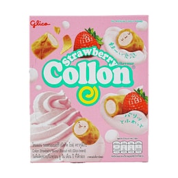 GLICO.TH Collon Cream Biscuit Roll Strawberry Flavor 1.90 oz | Yami