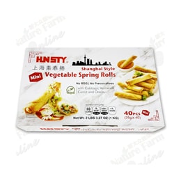 HNSTY Shanghai Style Vegetable Spring Rolls 40 pcs (25gx40) | Yami