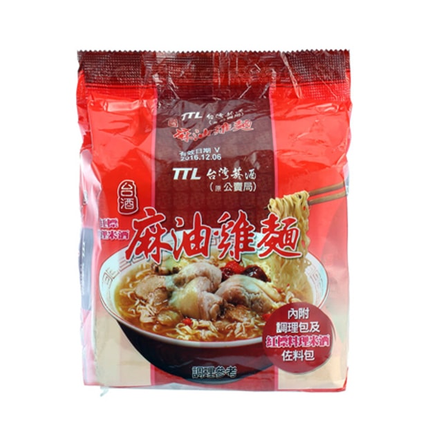 Ttl Taiwan Instant Noodles Sesame Oil Chicken Flavor 3pcs