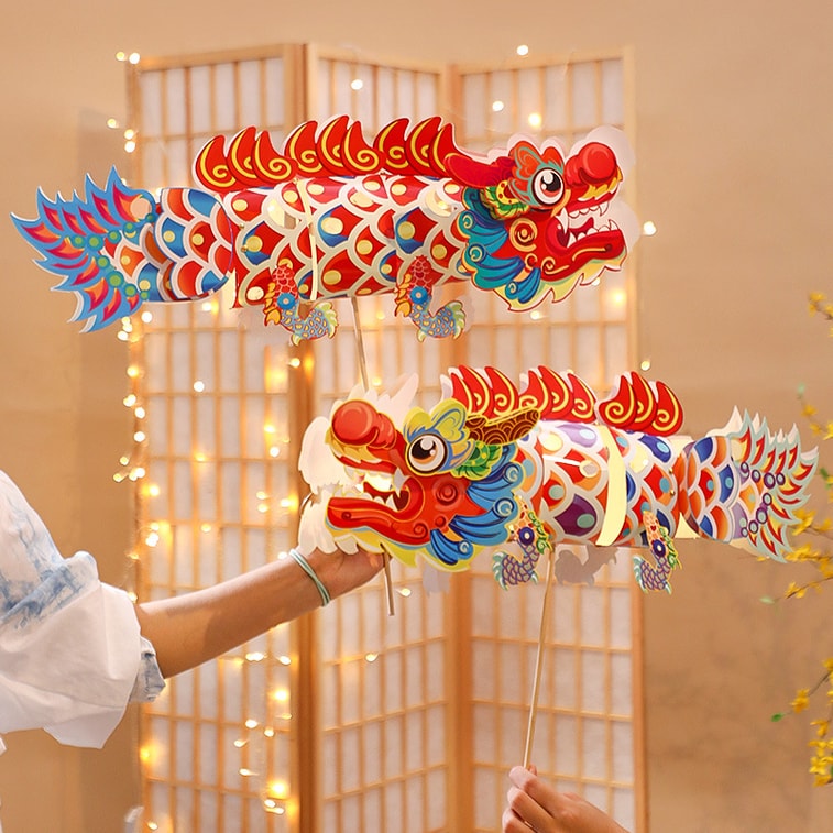 Dragon Lantern /Chinese New Year DIY Handmade New Year Decoration 2024 ...