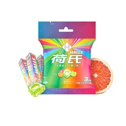 Halls Menthol Candy Assorted Fruit Flavors 3-Stick Pack 102g | Yami
