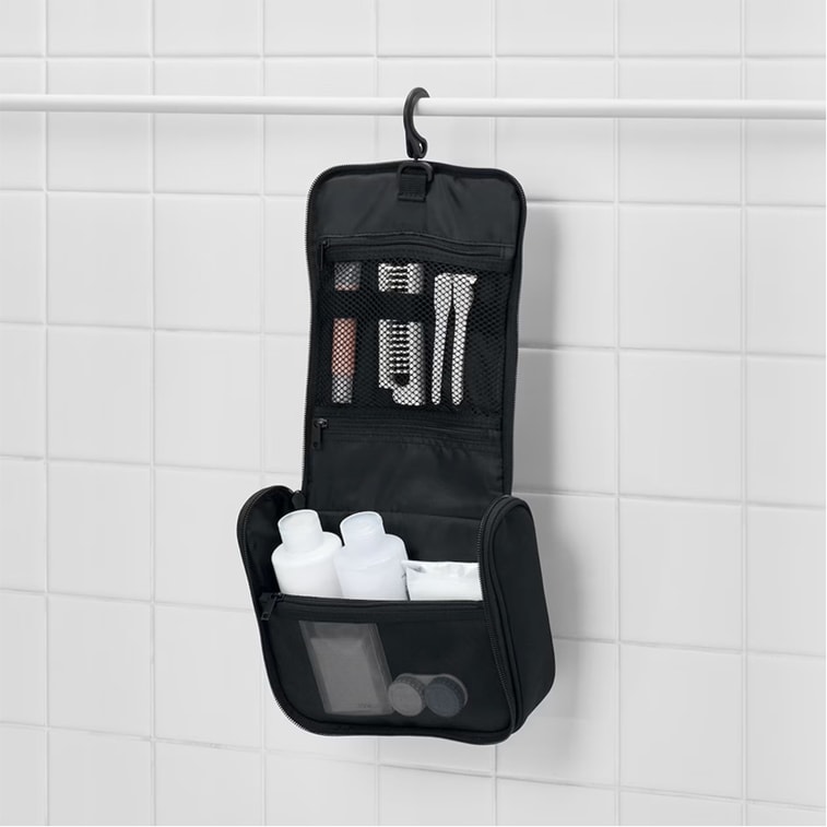 Polyester Hanging Toiletry Case Medium Black 1pc 5