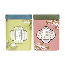 ChaYanYueSe Peach Oolong Tea & Fructus Gardeniae Green Tea, 1.41oz | Yami