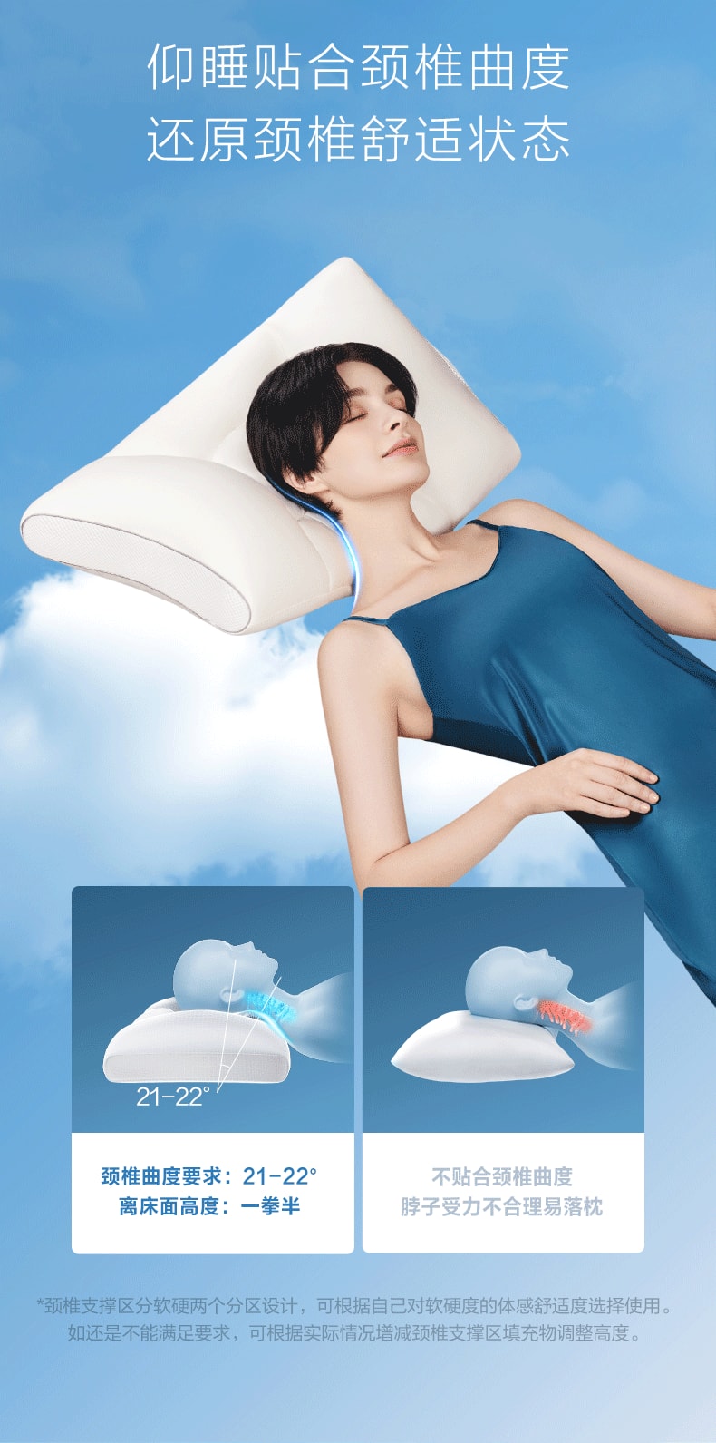 【中国直邮】SKG 颈椎枕 P3豪华款 米白色 | 亚米