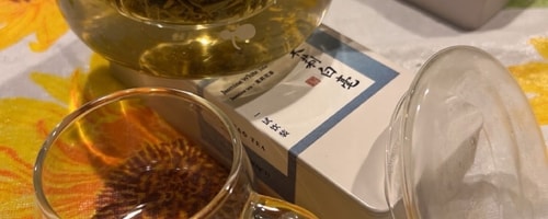 The first cup of tea in spring The first